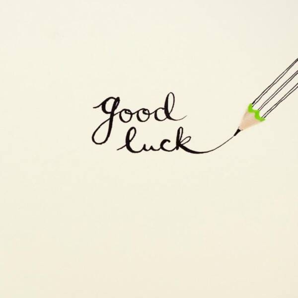 Dubbele kaart Good Luck Pencil | Alles in Wonderland