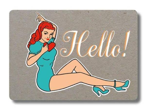 Postkaart Hello Pin Up | Alles in Wonderland