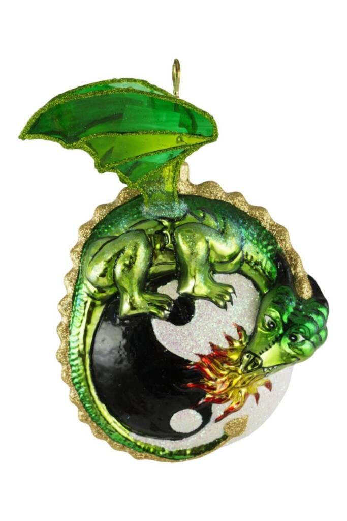 Kerstbal Groene Draak | Alles in Wonderland