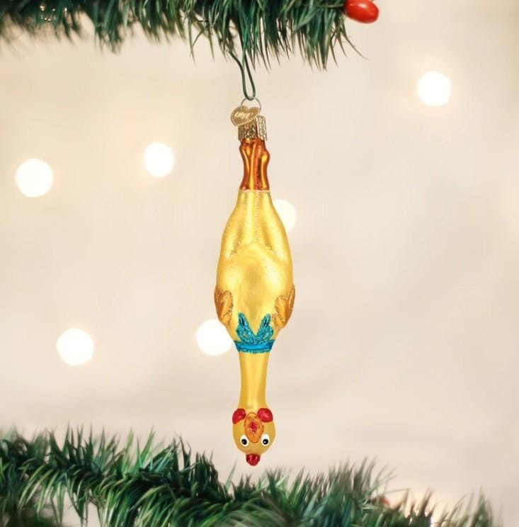 Kerstbal Rubber Kip | Alles in Wonderland