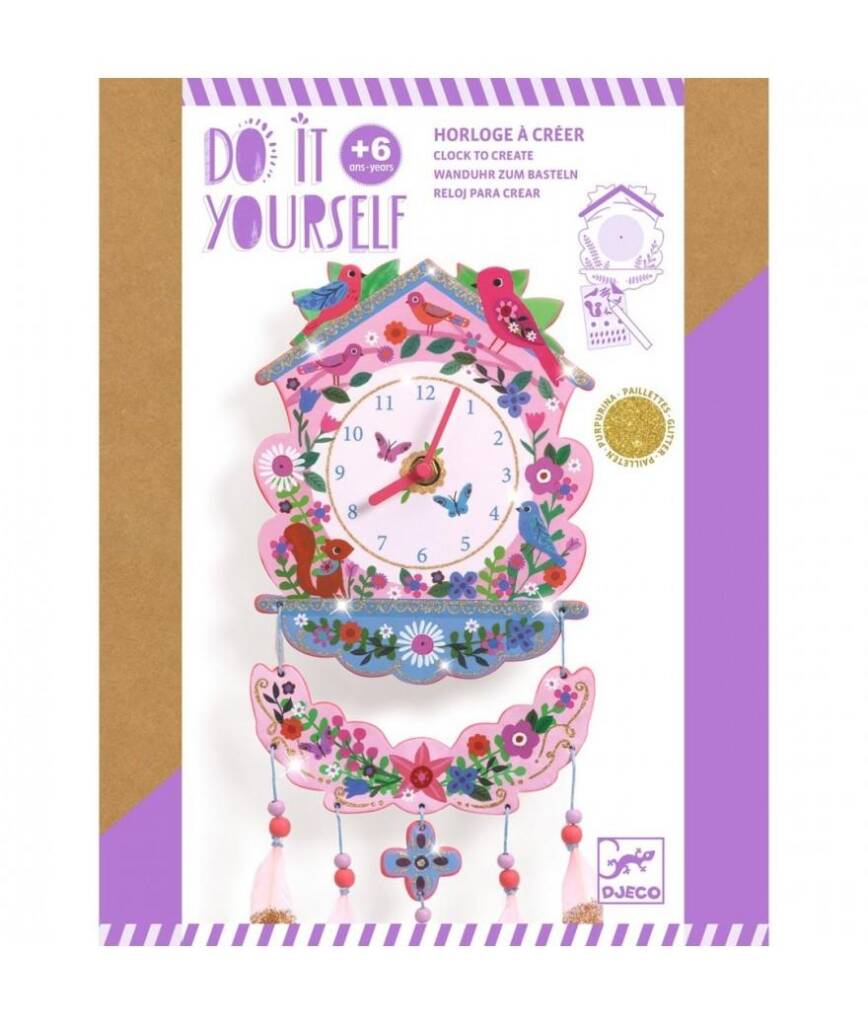 Djeco Knutselset DIY Klok – Bouw en Leer Klokkijken | Alles in Wonderland