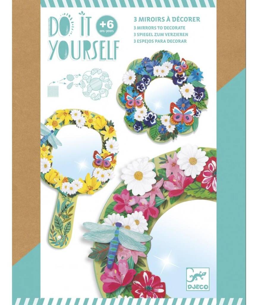 Djeco DIY Knutselpakket Bloemen Spiegels – Versier je Eigen Spiegels ...