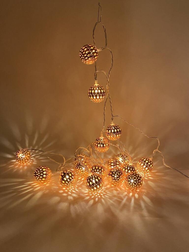 Led Snoer Koperen Ballen 20 Lichts | Alles in Wonderland