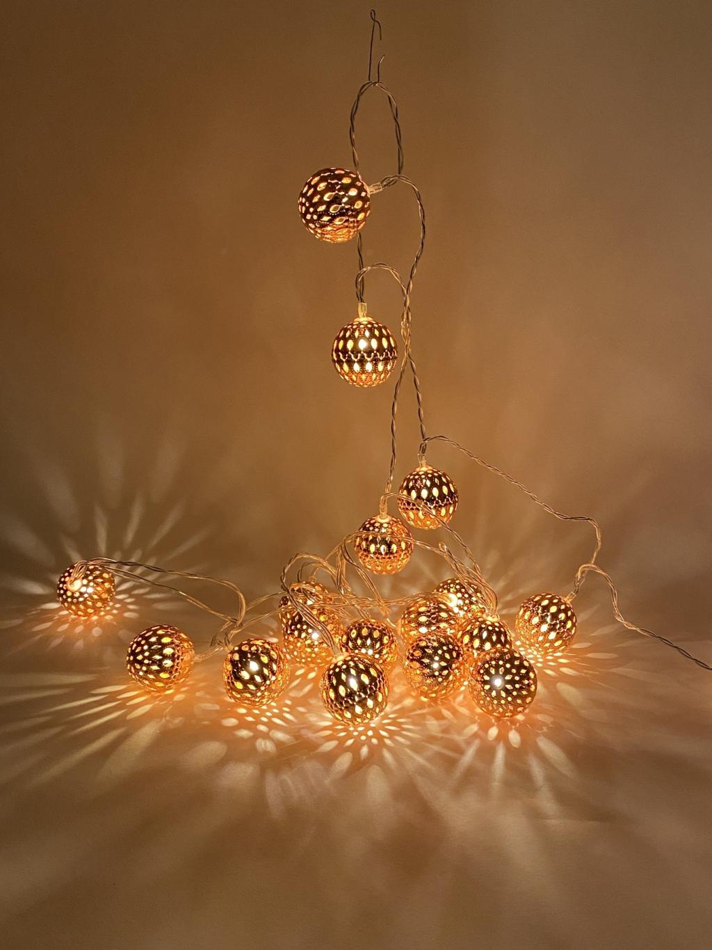 Led Snoer Koperen Ballen 20 Lichts | Alles in Wonderland