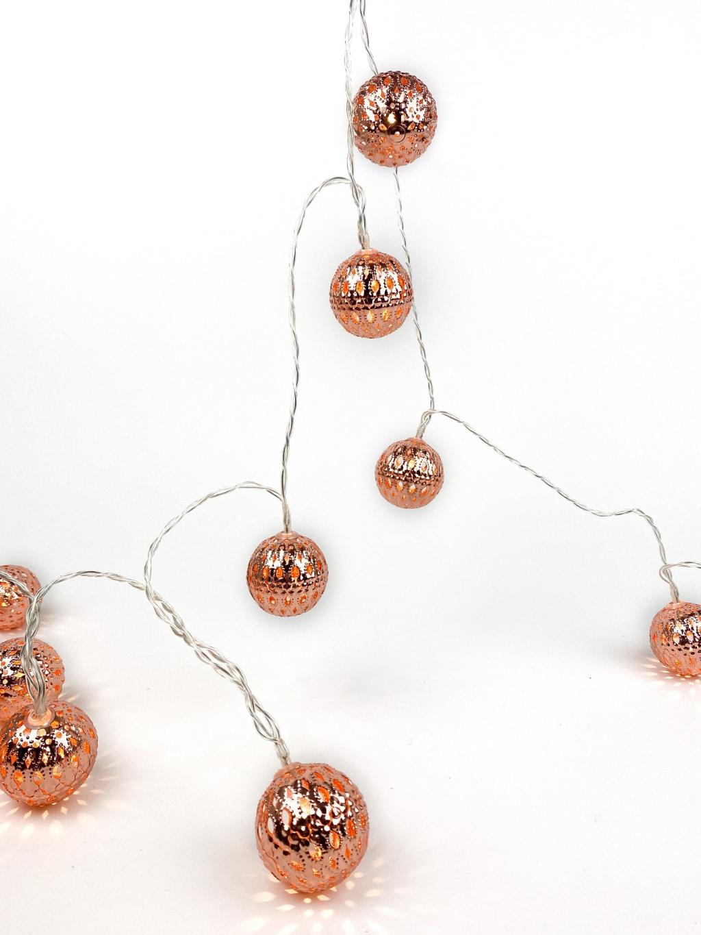 Led Snoer Koperen Ballen 20 Lichts | Alles in Wonderland